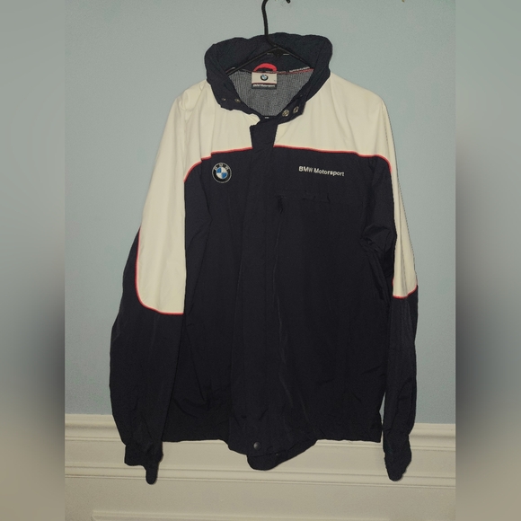 BMW | Jackets & Coats | Bmw Motorsport Men Hooded Windbreaker Jacket ...